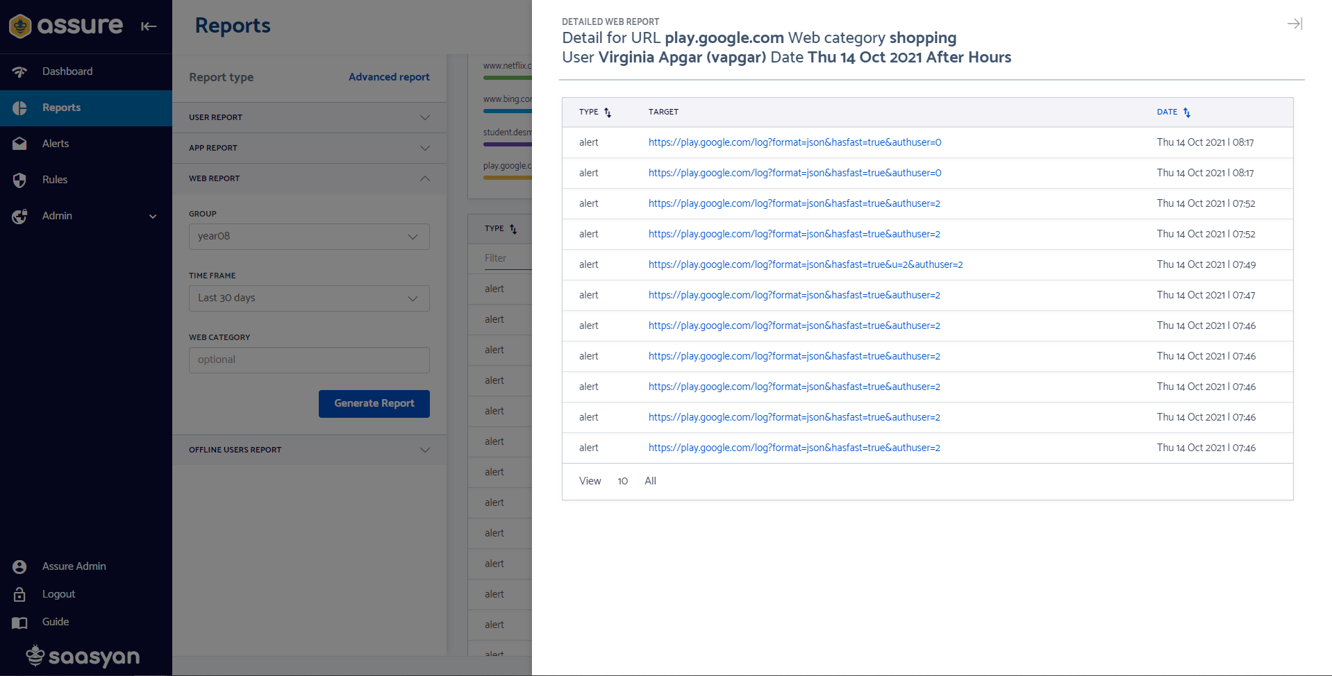 How do I create and use the Web Report?